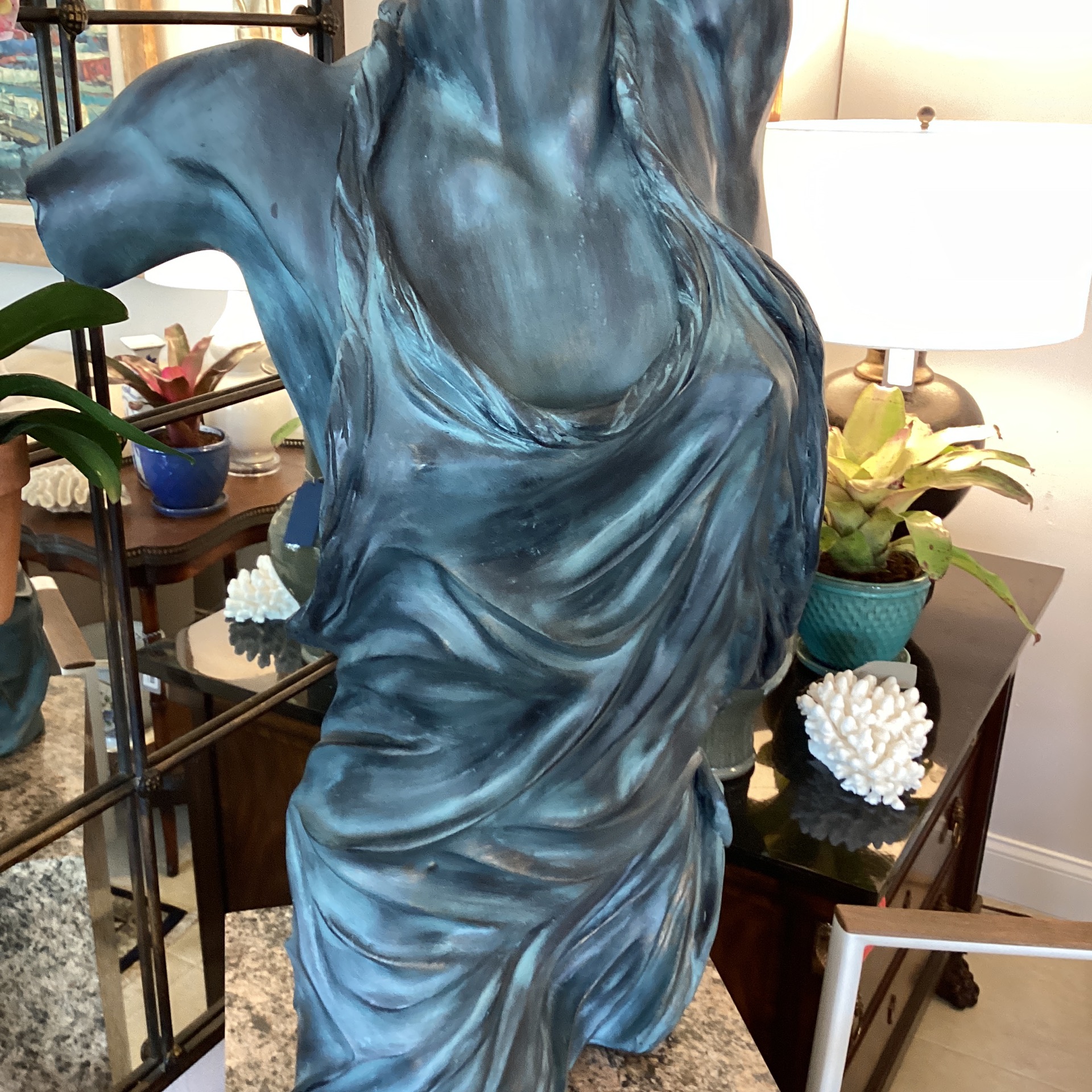 FEMALE BUST WITH DRAPE SCULPTURE - 41 Home & Garden